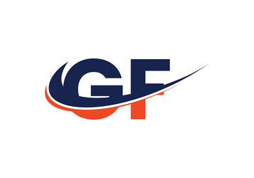 Initial monogram letter gf logo design template Vector Image