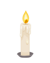 Funeral candle condolence obituary message Vector Image