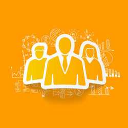 Drawing business formulas people Royalty Free Vector Image