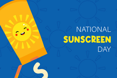 National sunscreen day card Royalty Free Vector Image