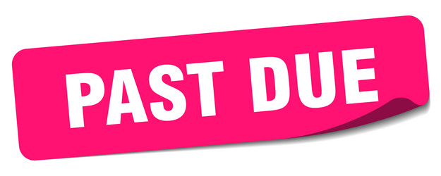 Past due sticker label Royalty Free Vector Image