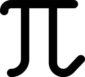 Pi greek symbol capital letter uppercase font Vector Image