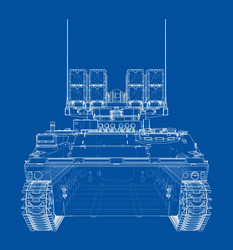 Military track missile system Royalty Free Vector Image