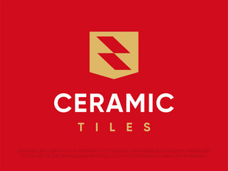 Infinity tile ceramic logo design simple Vector Image