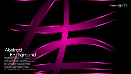 Pink ribbon wave on a black background layout Vector Image