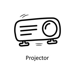 Projector screen outline icon design ill Vector Image