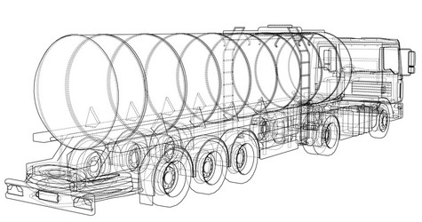 Truck with tank concept Royalty Free Vector Image