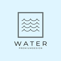 Wave water lake logo design Royalty Free Vector Image