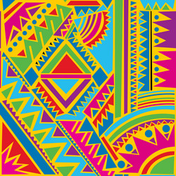 Color abstract african lines Royalty Free Vector Image