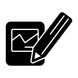 Notes and pan icon black white note Royalty Free Vector