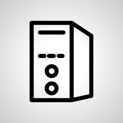 Desktop computer outline icon pc line icon Vector Image