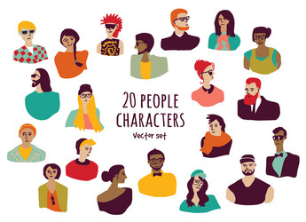 People characters dreaming imagining Royalty Free Vector