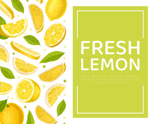 Fresh lemon design with bright yellow citrus fruit