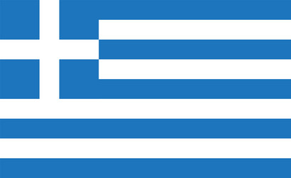 True proportions greece flag with texture Vector Image