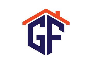 Initial monogram letter gf logo design template Vector Image