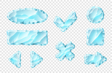 Realistic crystal buttons set for user experience Vector Image