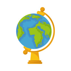 School world physical map Royalty Free Vector Image