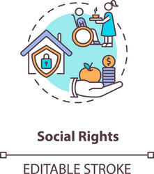 Cultural rights concept icon Royalty Free Vector Image