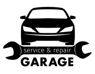 Auto center garage service and repair logo Vector Image