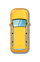 Motor car top view color icon Royalty Free Vector Image