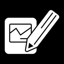Notes and pan icon black white note Royalty Free Vector