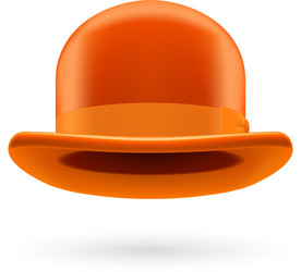 Red bowler hat Royalty Free Vector Image - VectorStock