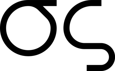 Sigma greek symbol capital letter uppercase font Vector Image