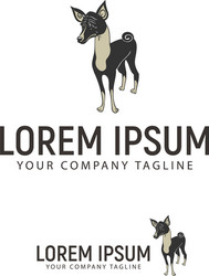 Stand dog logo pet design concept Royalty Free Vector Image