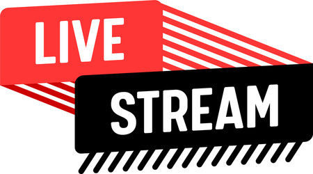 Live streaming icon sign design template Vector Image