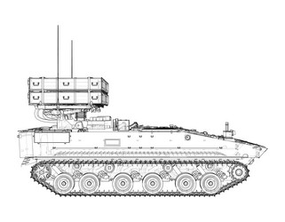 Anti-Aircraft Missile System Royalty Free Vector Image