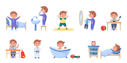 Student Daily Routine Vector Images (over 590)