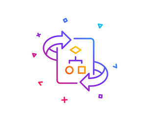 Technical algorithm icon project documentation Vector Image