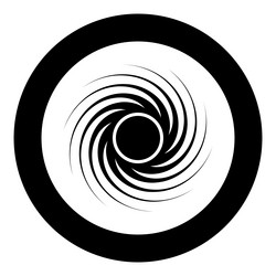 Neon black hole spiral shape vortex portal red Vector Image