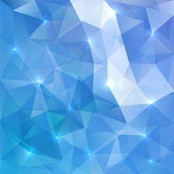 Crystal ice triangles blue background Royalty Free Vector