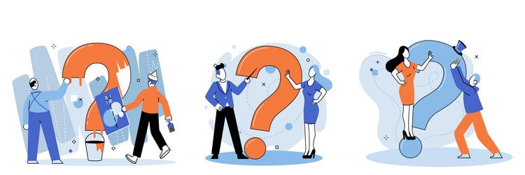 Question mark obtaining information of interest Vector Image