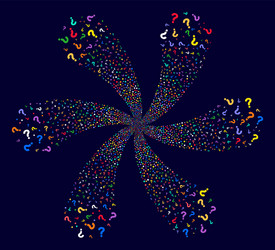 Question spiral cluster Royalty Free Vector Image
