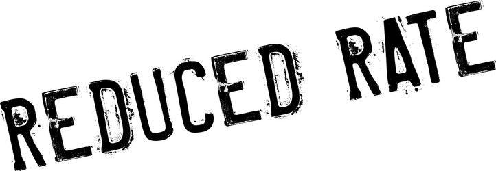 Reduced rate rubber stamp Royalty Free Vector Image