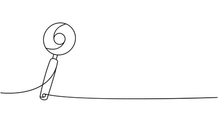 One continuous line drawing of pizza slice symbol Vector Image