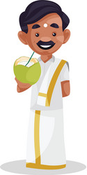 Indian tamil man cartoon Royalty Free Vector Image