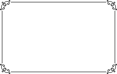 Ornamental decorative page frame line style Vector Image