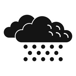 Rainy cloud icon simple cloudy rain Royalty Free Vector
