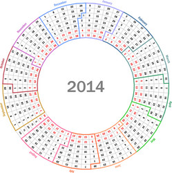Round calendar planner for 2023 template Vector Image