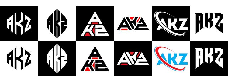 Akz logo letter letter logo design Royalty Free Vector Image
