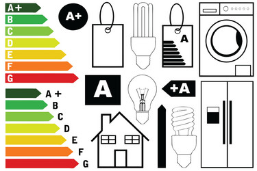 Energy efficiency arrows Royalty Free Vector Image