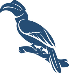 Rangkong bird design creative logo Royalty Free Vector Image