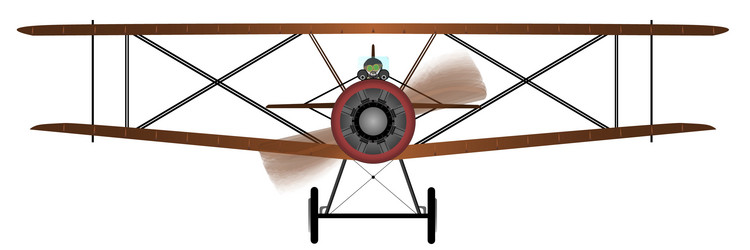 Biplane isolated outline Royalty Free Vector Image