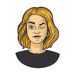 Cartoon Girl Winking Vector Images (over 1,600)