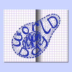 World vegan day lettering handmade with the name Vector Image