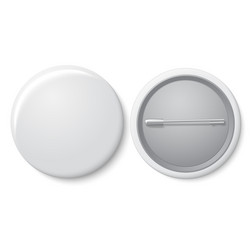 Template blank white button badge Royalty Free Vector Image