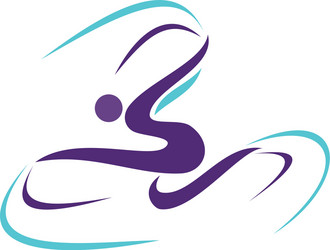 Dance movement logo design template Royalty Free Vector